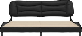 Rám postele bez matrace Hvar černý 200x200 cm umělá kůže 3208023
