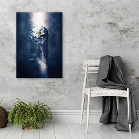 Gario Obraz na plátně Planeta Země na prstu - Gab Fernando Rozměry: 40 x 60 cm