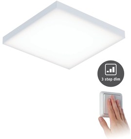 Paulmann 79820 Velora, subtilní stropní LED panel bez rámečku, 13W LED 3000K tříkrokové stmívání, 22,5x22,5cm