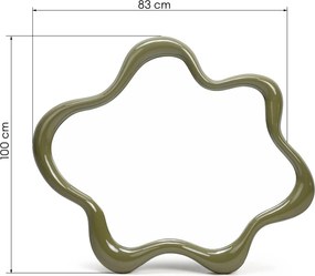 Nástěnné zrcadlo Izzi 83 cm světle zelené