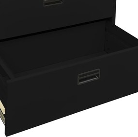 vidaXL Kancelářská skříň 90 x 46 x 134 cm ocel [336295] Barva: Černá