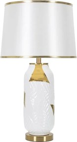 Stolní lampa Ceramic 70 cm bílo-zlatá