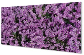 akrylový obraz fialové květy 125x50 cm