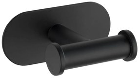 WENKO Nástěnný háček dvojitý BEZ VRTÁNÍ TurboLoc OREA BLACK černý 5x10x7 cm