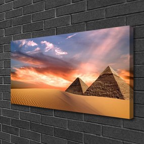 Obraz na plátně Poušť Pyramidy 125x50 cm