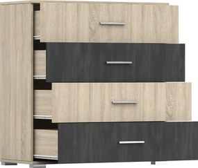 IDZ Komoda WENECJA 4S 46, 90 cm Dub Sonoma/Norská Borovice