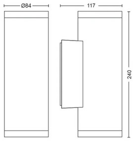 Philips 17463/30/P7 - LED RGBW Venkovní svítidlo Hue APPEAR 2xLED/8W/230V IP44