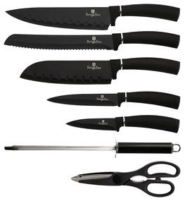 8dílná sada kuchyňských nerezových nožů s akrylovým stojanem BLACK 20476