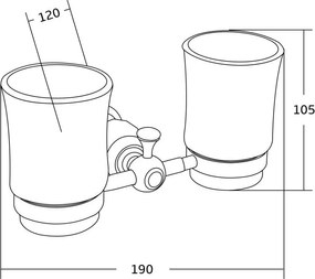 Mexen příslušenství, ESTELA držák na kartáček, chrom, 7011552-00