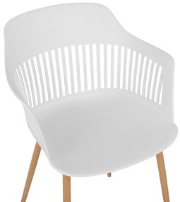 Sada 2 bílých jídelních židlí BERECA Beliani