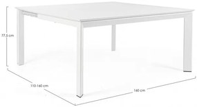 BIZZOTTO Rozkládací zahradní stůl KONNOR 160x110-160 cm bílý 0662754