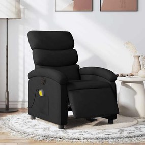 Elektrické masážní polohovací křeslo černé textil 3203968