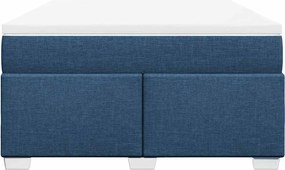 Box spring postel s matrací modrá 140x190 cm textil 3285136