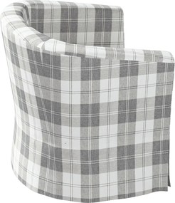 Potah na křeslo IKEA Ektorp Tullsta barva šedá látka pletený vzor, vzorované