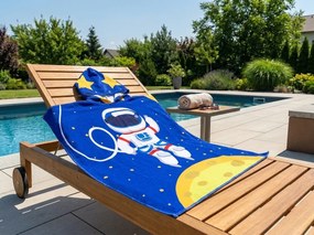 Dětské pončo GALAXIO modré Rozměr: 60 x 120 cm