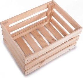 Dřevěný úložný box v přírodní barvě 42x29x22 cm Apple Box – Rojaplast