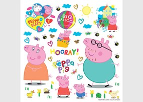 Dětská samolepka na zeď Prasátko Peppa Domov | 30 x 30 cm | DDKS3947