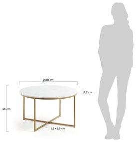 Konferenční stolek Kave Home Shefield, ø 80 cm