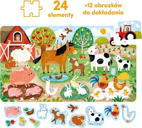 Tomido Puzzle CzuCzu Veselé puzzle Venkov Zvířátka 24 dílků