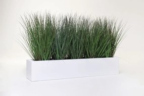 Balkonový truhlík FLOBO, sklolaminát, šířka 80 cm, bílý mat