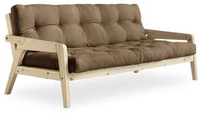 sofa GRAB by Karup - 100*200 cm natural (přírodní) + futon mocca 755