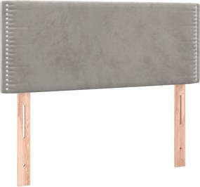 Box spring postel s matrací světle šedá 120 x 200 cm samet 3141233