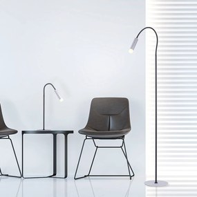 Paul Neuhaus Pure-Gemin LED stojací lampa stříbrná