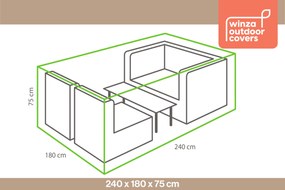 Obal na sedací soupravu obdélník Winza 240x180x75cm