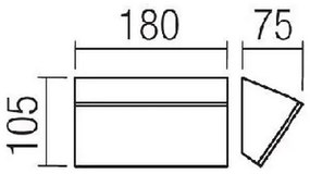 Redo 90017 - LED Venkovní nástěnné svítidlo TOKYO LED/12W/230V IP54