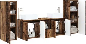 Sada koupelnového nábytku 5 ks Staré dřevo 33 x 34,5 x 100 cm 3406001