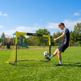 SPORTNOW Skládací fotbalová branka pro zahradu pro děti a dospělé, přenosná venkovní branka s odolnou síťovinou a sklolaminátovými tyčemi