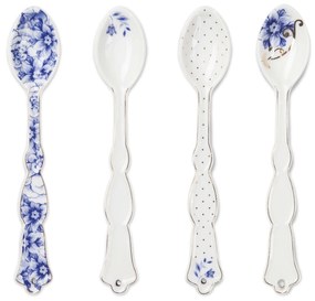 Pip Studio Royal White set 4 porcelánových  lžiček, dárkové balení (set 4 porcelánových lžiček)