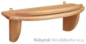 dřevěná závěsná polička z masivního dřeva borovice drewfilip 50