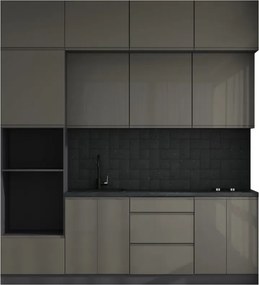 Sada 2.4 Antracit / tmavě šedý lesk Interno Glaňec Luxe
