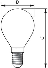 LED žárovka E14 Philips CP P45 FR 4,3W (40W) teplá bílá (2700K)
