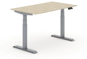 B2B Partner Výškově nastavitelný stůl PRIMO ADAPT, elektrický, 1400x800x625-1275 mm, dub, šedá podnož