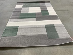Flair Rugs, POŠKOZENÝ Kusový koberec Hand Carved Cosmos Mint/Grey/Cream, 200x290, zelená, kancelář