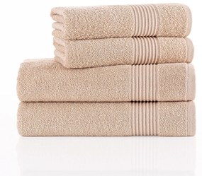 4Home Sada osušek a ručníků Comfort béžová, 2 ks 70 x 140 cm, 2 ks 50 x 100 cm