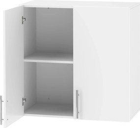 HOMCOM závěsná koupelnová skříňka se 2 dvířky, bílá