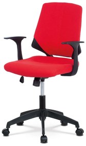 Juniorská kancelářská židle KA-R204 BLUE-modrá látka, černý PP, houpací mechanismus RED-červená látka, černý PP, houpací mechanismus