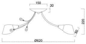 Brilagi - Přisazený lustr MEGAPOLIS 5xE14/60W/230V lesklý chrom