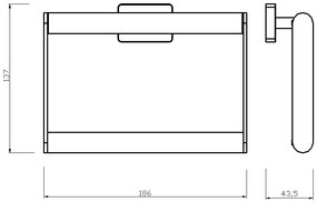 Novaservis - Závěs ručníků GRETA, černá matná, AGR11BL