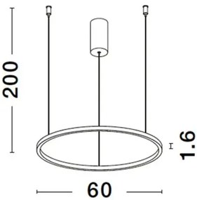 LED lustr Tarquin 60 zlaté