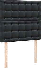 Box spring postel s matrací černá 80 x 200 cm umělá kůže 3292996