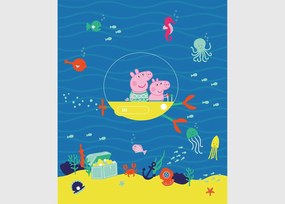 Dětská vliesová fototapeta na zed' Prasátko Peppa Podvodní Dobrodružství | 225 x 270 cm | DFTD3P5171