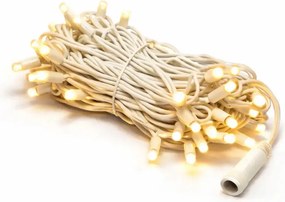 Easy Fix LED světelný řetěz, 5 m, venkovní, kontura, teple bílá, 60 diod, bílý kabel, IP67