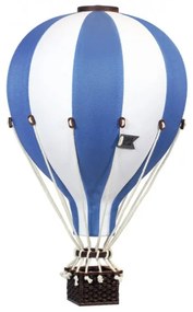 Super balloon Dekorační horkovzdušný balón – modrá/bílá - S-28cm x 16cm