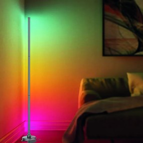 Solight LED smart stojací lampa Rainbow, wifi, RGB, CCT, 140cm