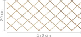 Trelážové ploty 5 ks masivní jedlové dřevo 180 x 80 cm 316422