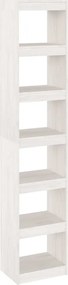 vidaXL Knihovna / dělicí stěna 40 x 30 x 199 cm masivní borovice [808154] Barva: Bílá